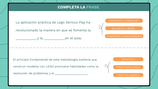 Completar la frase juego | Genially