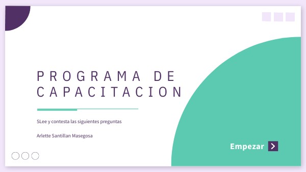 PROGRAMA DE CAPACITACION | Genially