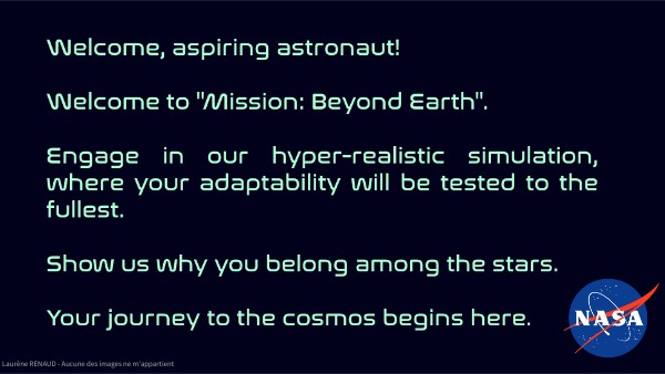 Public - NASA 1ère essai - end of unit escape game | Genially