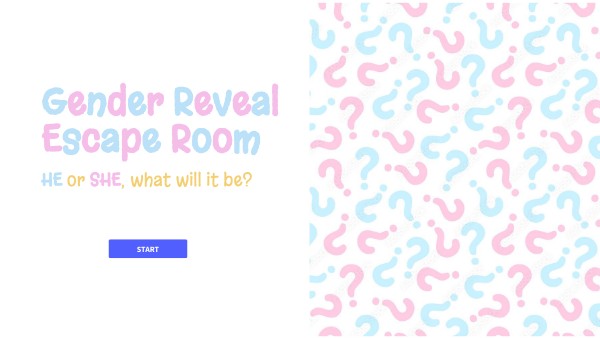 Gender Reveal Escape Room | Genially