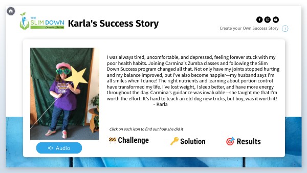 Karla - Slim Down Success Story | Genially