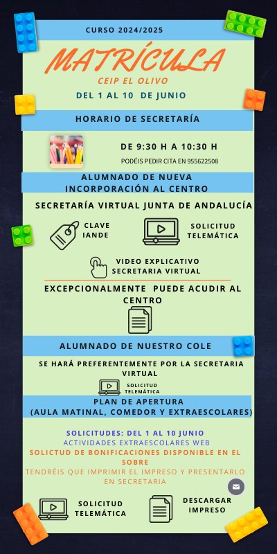 MATRICULA Y PAC 24/25 | Genially