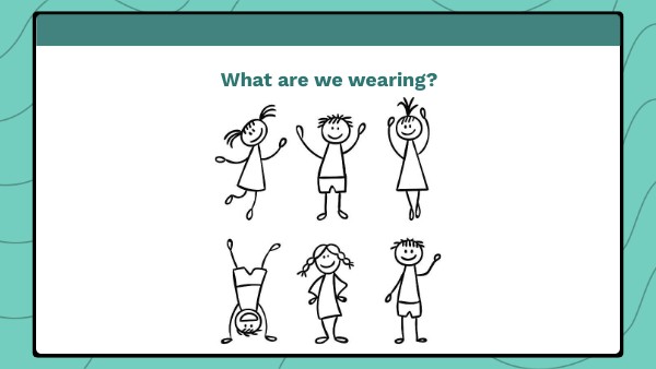 Present continuous + clothes | Genially