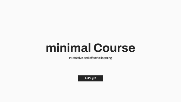 Cours minimaliste | Genially