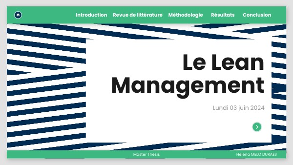 Soutenance de mémoire - Lean management