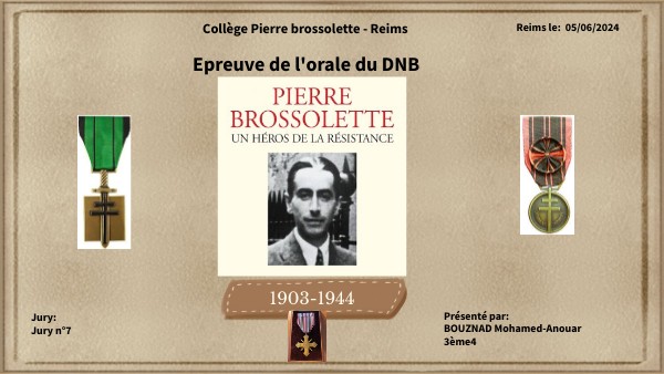 Présentation historique pierre brossolette