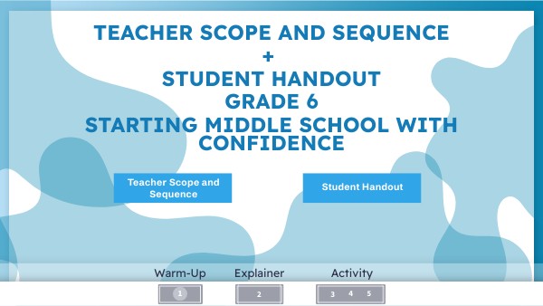GR6 Identity & Mindset Lesson - Starting Middle School