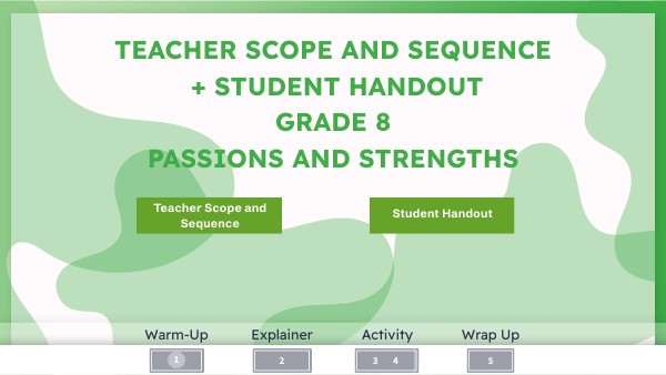 GR8 A Healthy Wellbeing Lesson - Passions and Strengths | Genially