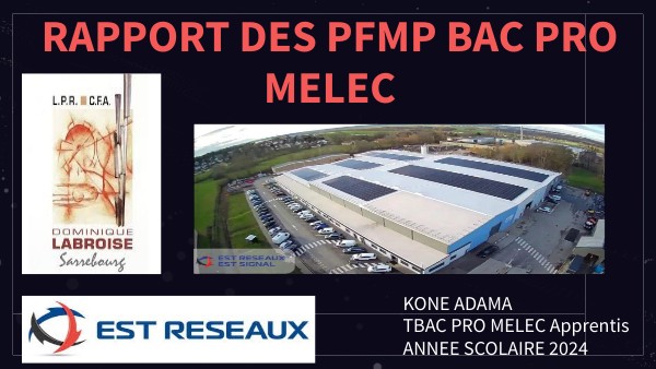 RAPPORT D'ENTREPRISE TERMINALE MELEC
