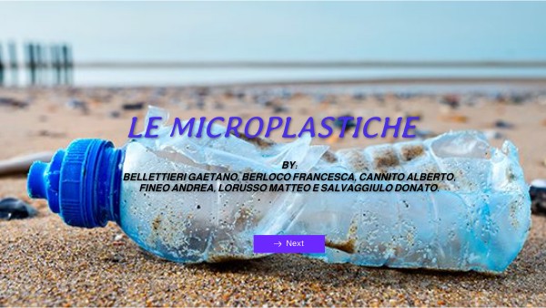 le microplastiche