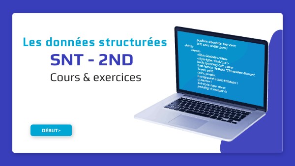 Les données structurées - SNT 2nde