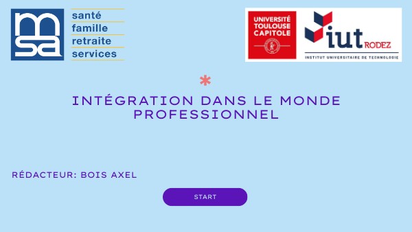 Soutenance d'alternance | Genially