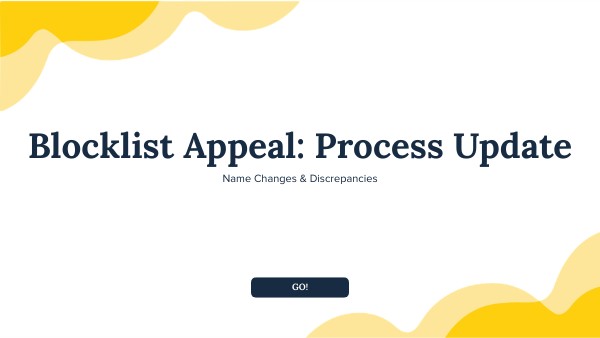 Blocklist Appeals: Process Update