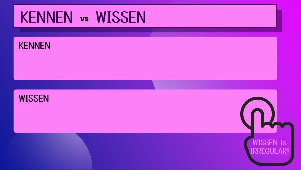 KENNEN vs WISSEN LECTURE