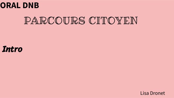 Oral DNB Lisa Dronet