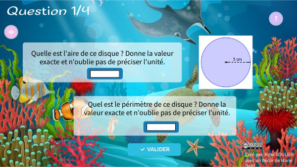Aire et périmètre du disque | Genially