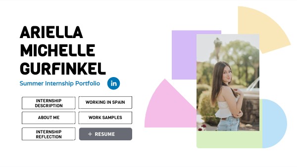 Ariella Internship Portfolio | Genially