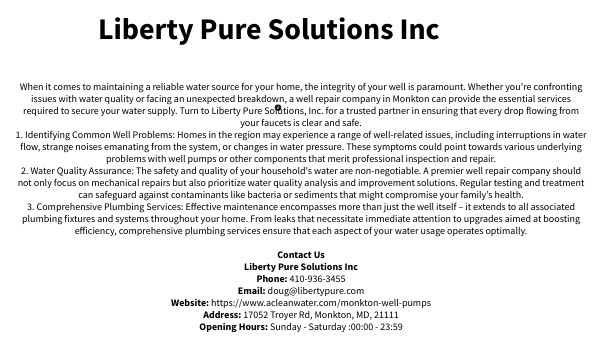 Liberty Pure Solutions Inc