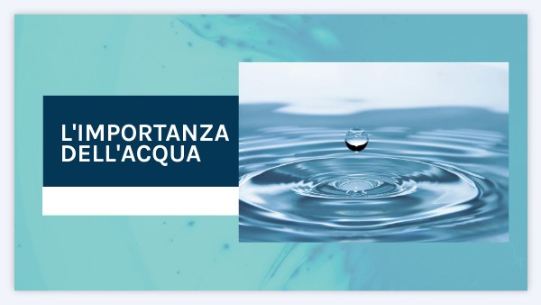 L'acqua e la sua importanza