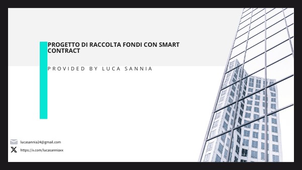 Progetto di Raccolta Fondi con Smart Contract | Genially