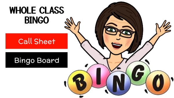 WHOLE CLASS BINGO ADJECTIVES