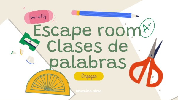 Escape Room clases de palabras | Genially