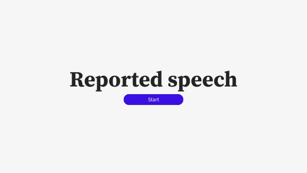 Reported speech | Genially