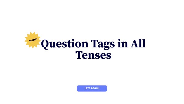 Tag questions | Genially
