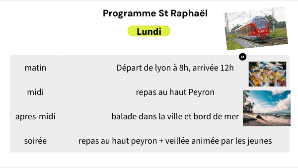 programme ST Raphaël