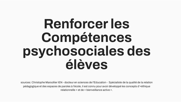 CPS - Comment les renforcer ? | Genially
