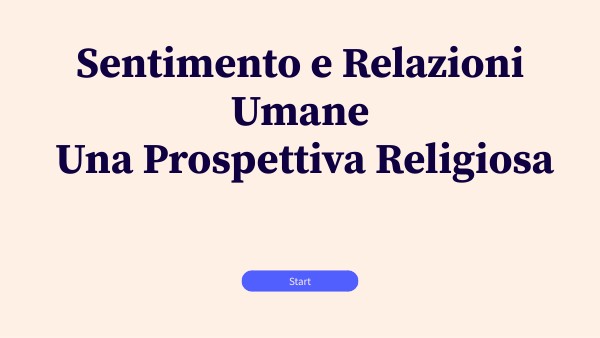Sentimenti e relazioni umane