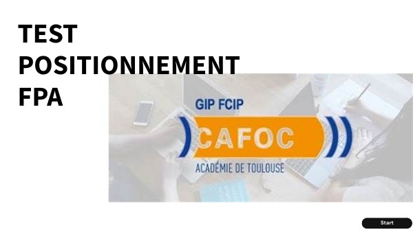 TEST DE POSITIONNEMENT | Genially