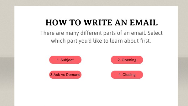 TTC-How to write an email | Genially