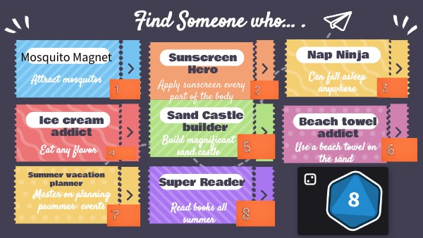 Summer Activity Ice Breaker | Genially