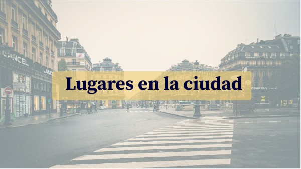 Lugares en la ciudad