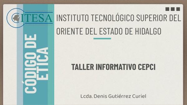 PRESENTACIÓN CÓDIGO ÉTICO | Genially