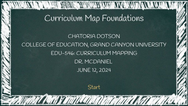 Curriculum Map Foundations