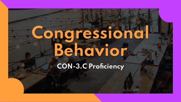 Congressional Behavior