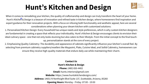 Hunt’s Kitchen & Design | Genially