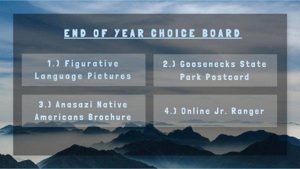 EOY Choice Board