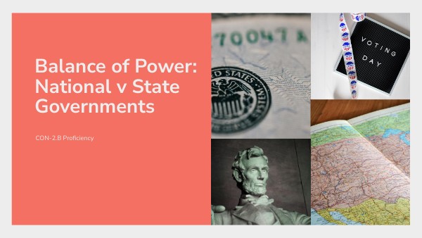 Balance of Power Between National and State Governments