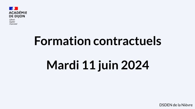 Formation contractuels juin 2024