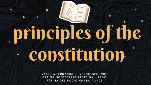principles of the constitution | Genially