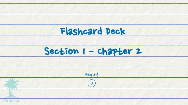 Section 1. Chapter 2 - Flash Cards : Blueprints