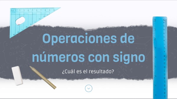 Operaciones de números con signo