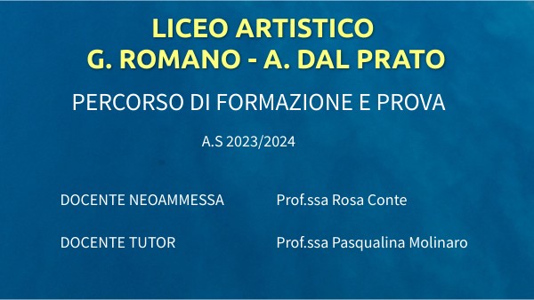 Anno di prova Conte Rosa | Genially