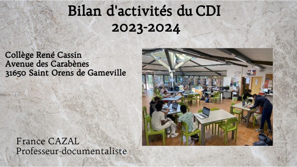 Bilan d'activités du CDI 2023-2024