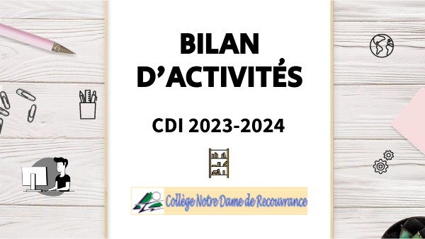Bilan d'activités 2023-2024 | Genially