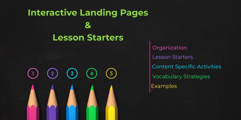 Resource Interactive Landing Page & Lesson Starters