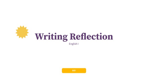 Writing Reflection